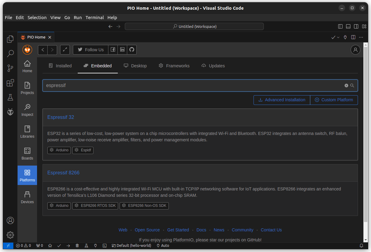 Esp32 Tutorial: Hello World with PlatformIO - TMVTech