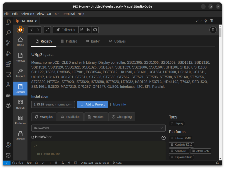 Esp32 Tutorial: SSD1306 Oled Display with SPI - TMVTech