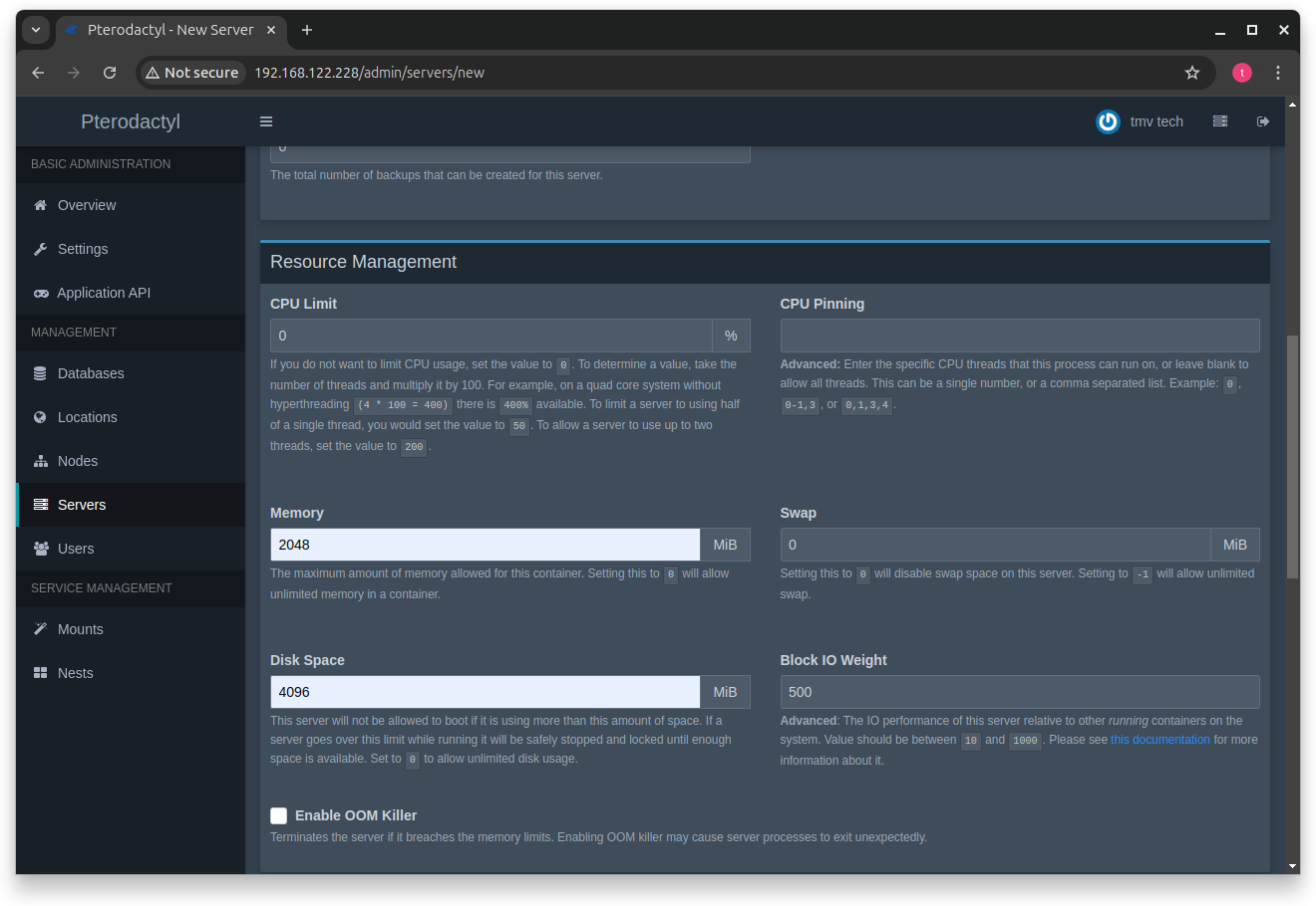 Ubuntu Tutorial: Pterodactyl Server Manager - TMVTech