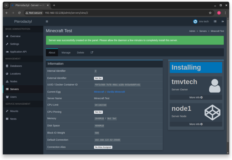 Ubuntu Tutorial: Pterodactyl Server Manager - TMVTech