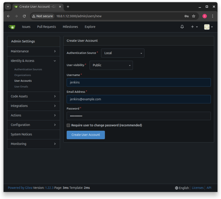 Ubuntu Tutorial Jenkins Gitea Docker Tmvtech