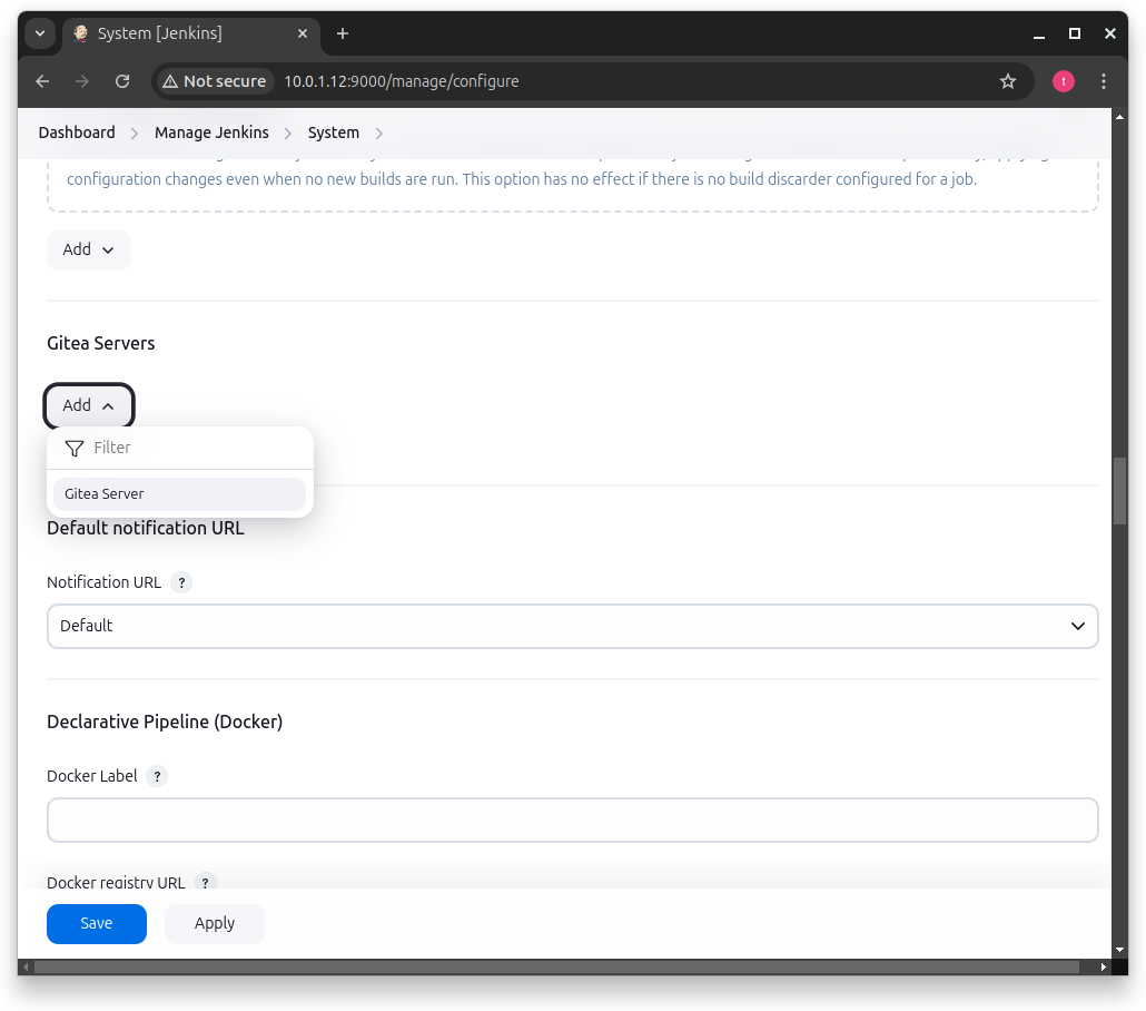 Ubuntu Tutorial Jenkins Gitea Docker Tmvtech