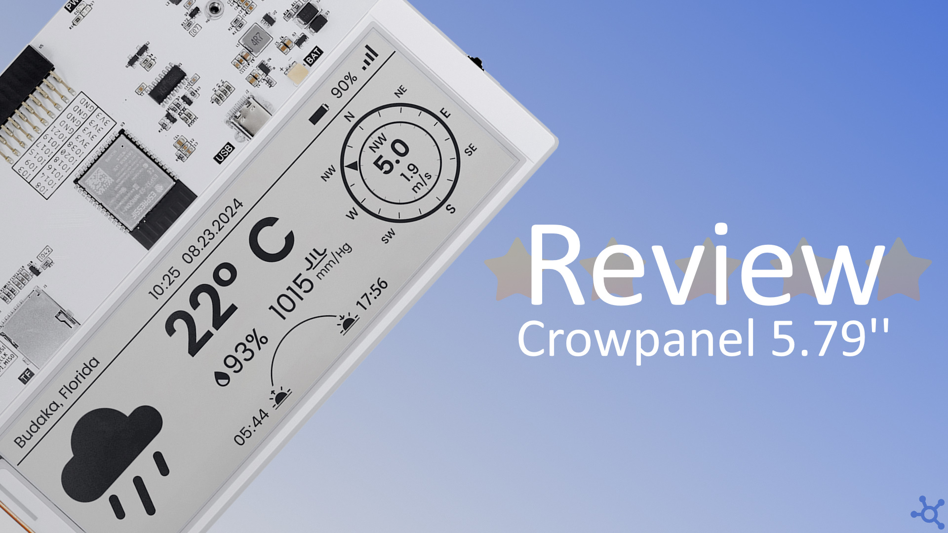 Review: CrowPanel E-Paper 5.79'' with Esp32 S3 - TMVTech