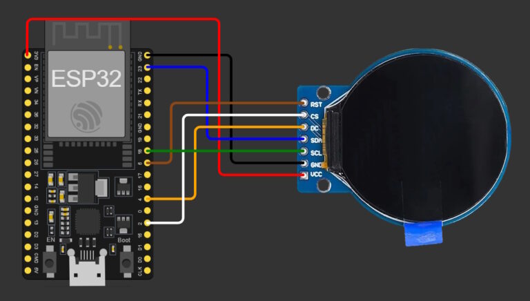 Esp32 Tutorial: GC9A01 Round TFT Display - TMVTech